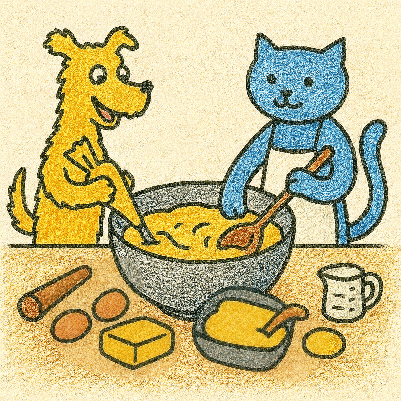 Doggo and Kitty Bake a Cake (Pre-Intermediate) | Easy Stories in English